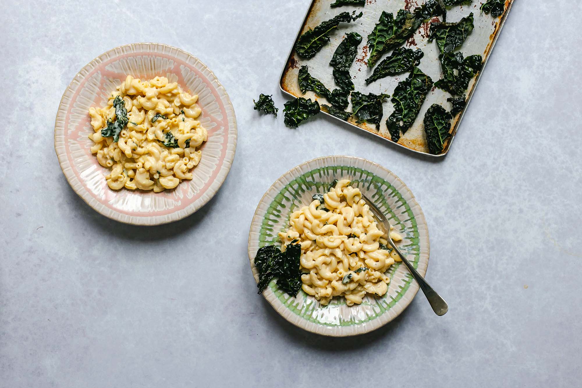 Vegan Mac and Cheese with Crispy Kale - Emma Hatcher